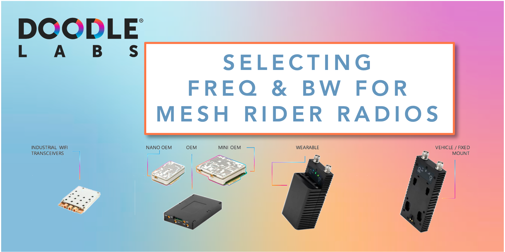 How to Select the Best Settings for Mesh Rider Radios